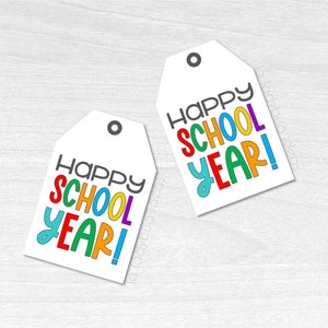 Happy School Year Gift Tag. Tags for Teachers. Printable PDF. Instant ...