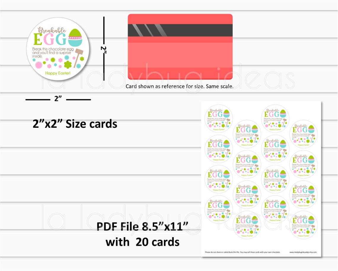 Breakable Egg Tag. Breakable Chocolate Egg Printable Tag. | Etsy