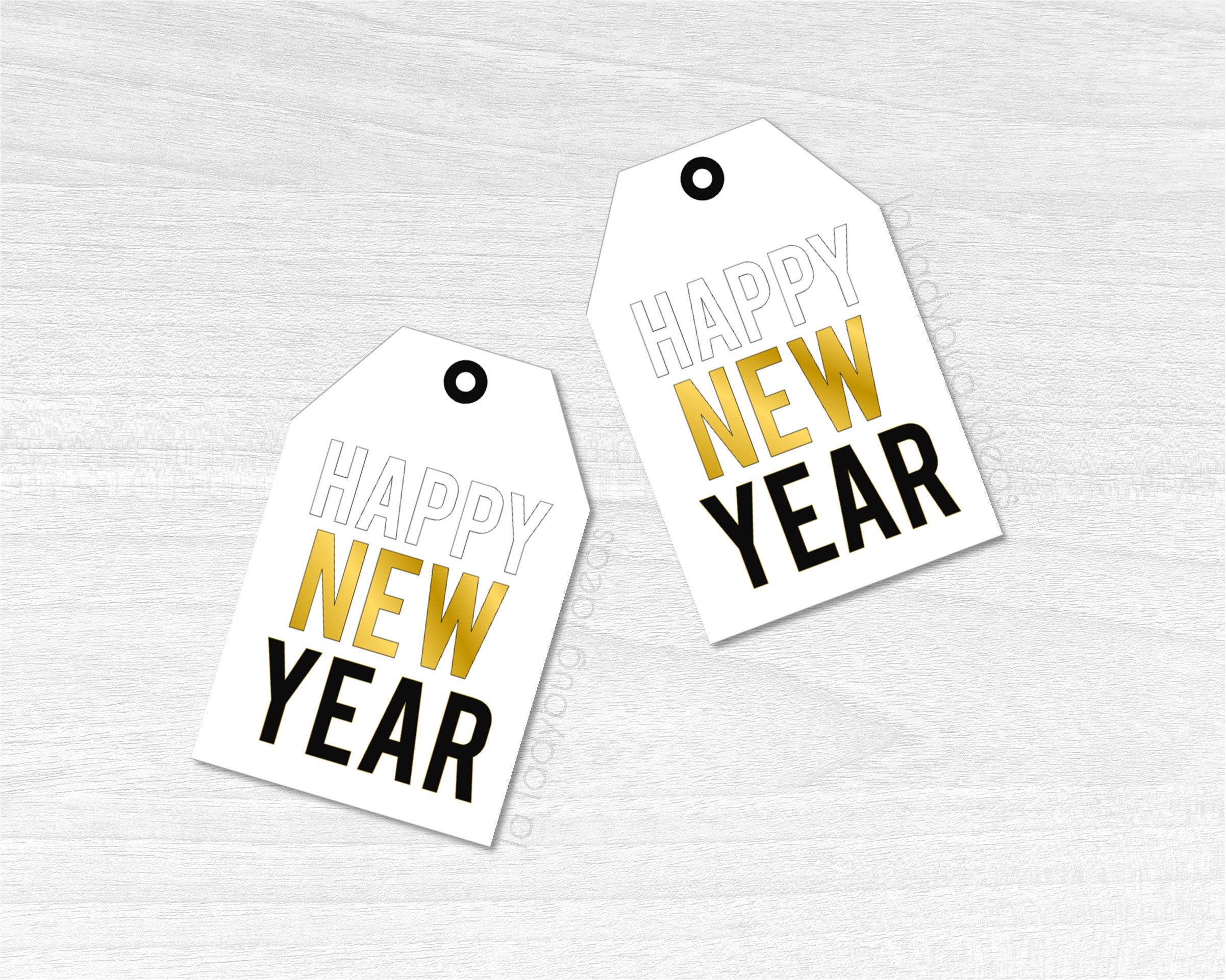 Happy New Year Gift Tags, Printable PDF (instant Download) - Etsy