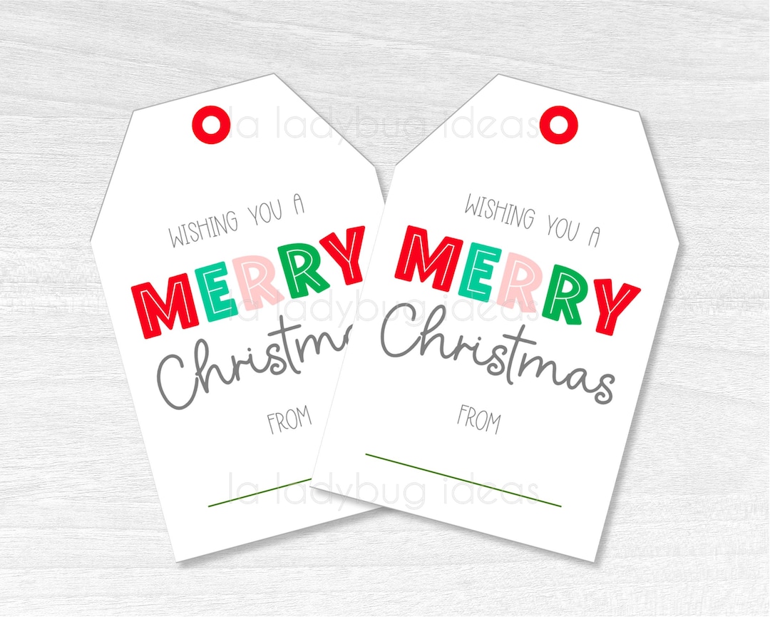 Merry Christmas Gift Tags. Printable Gift Tags for Christmas. PDF ...