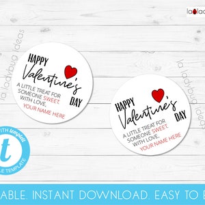 Valentines Day Gift Tags EDITABLE. Printable Valentine's Day Tags ...