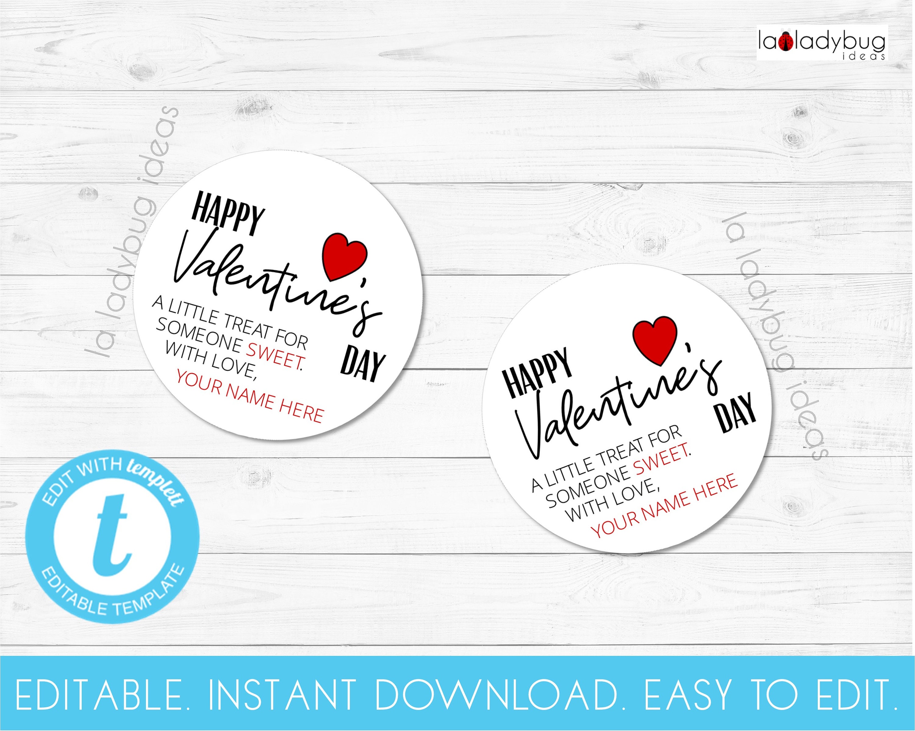 Valentines Day Gift tags EDITABLE. Printable Valentine's | Etsy