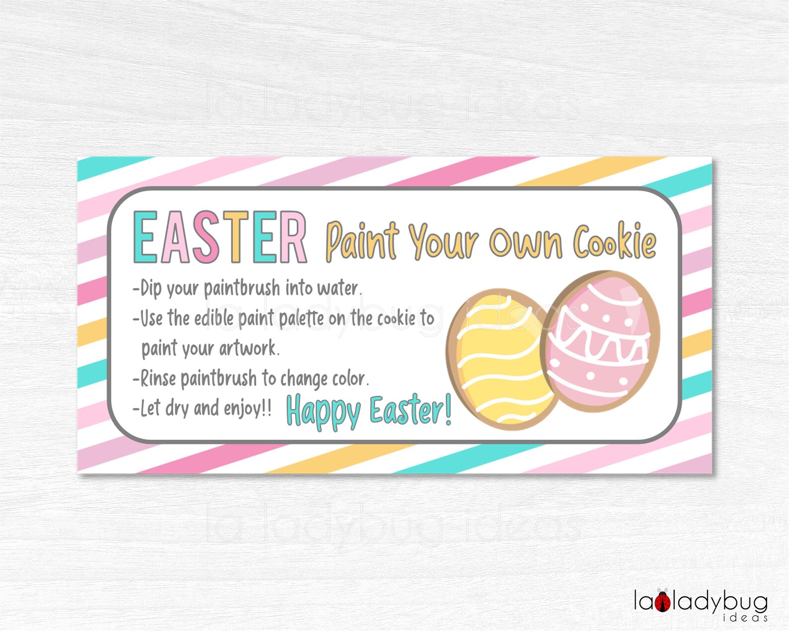 Easter Paint Your Own Cookie Instructions. Easter PYO Cookie - Etsy
