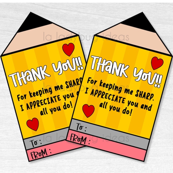 Teacher Appreciation Tags - Etsy