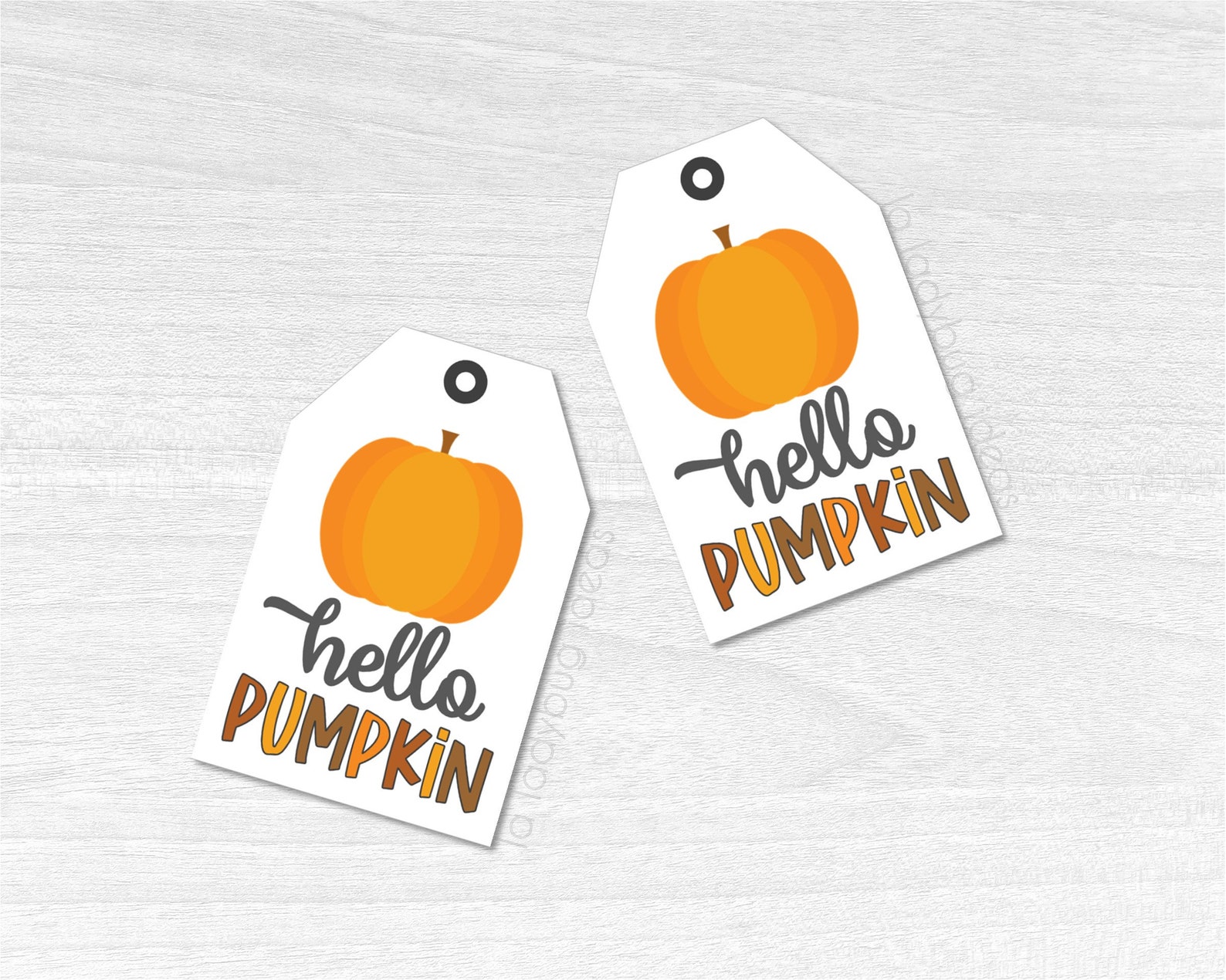 Hello Pumpkin Gift Tag. Tags for Fall Gifts. Printable PDF. Instant ...