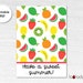Printable Mini Cookie Card. Summer Card for Cookies. Digital Cookie ...
