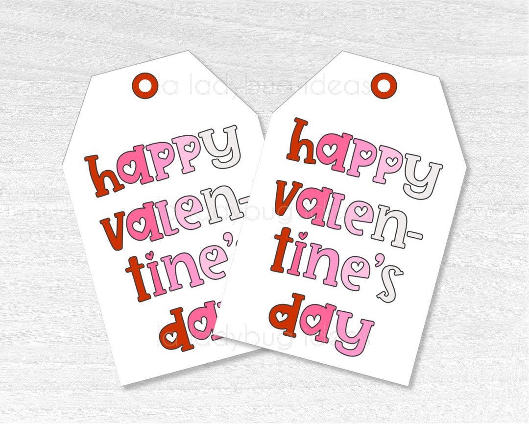 Valentine's Day Gift Tags. Gift Tags for Valentine. Printable PDF ...