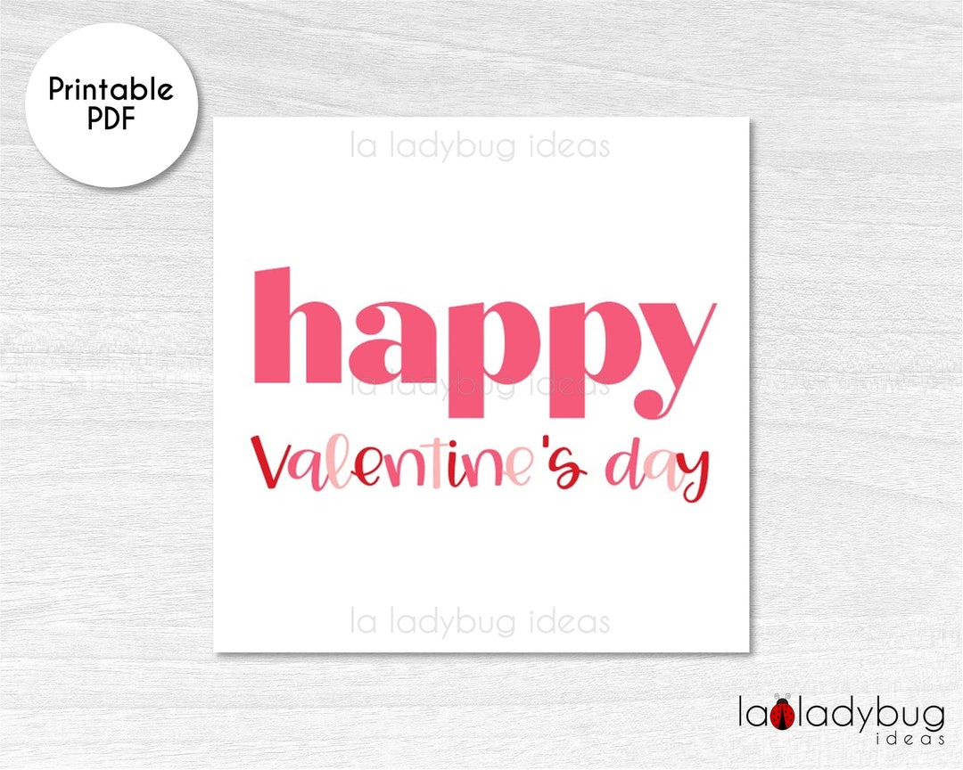 Valentine's Day Gift Tag. Happy Valentines Day Tag. Valentine Cookie ...