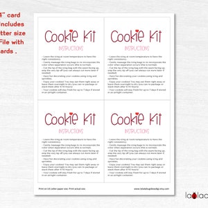 Valentine's Day DIY Cookie Kit Instructions. Valentine DIY Cookie Kit ...