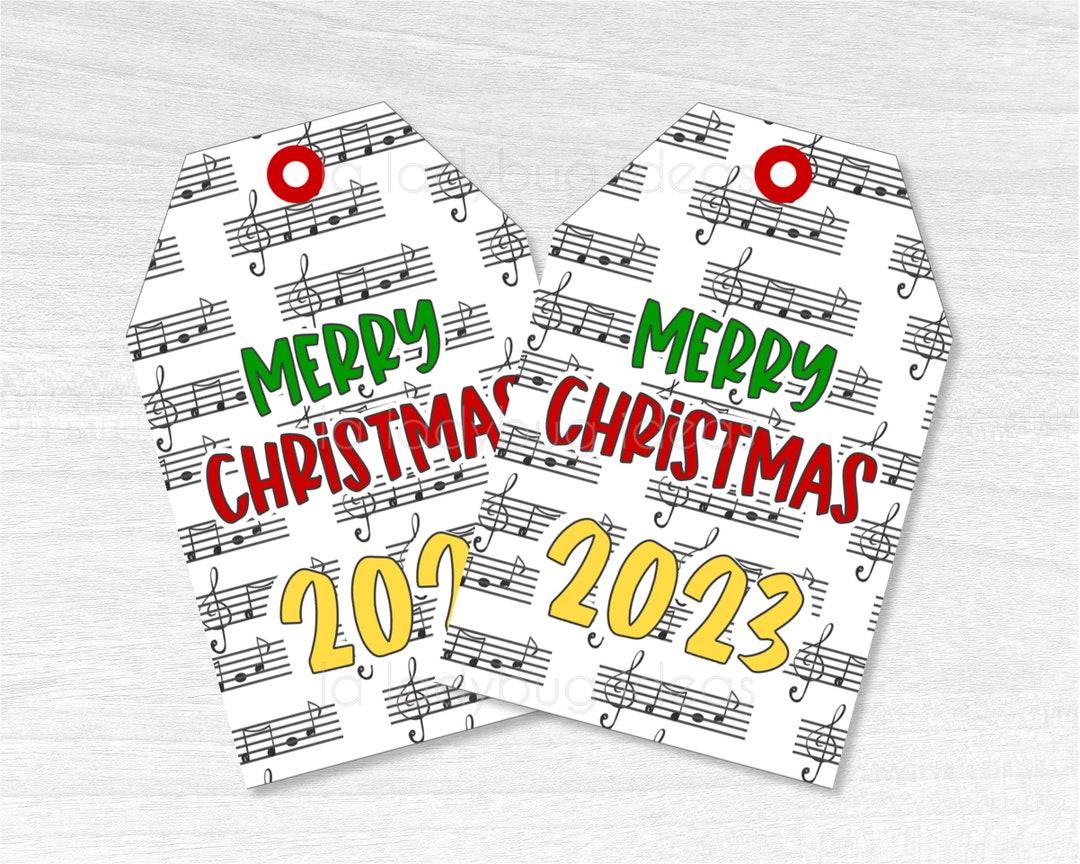 Music Theme Gift Tags. Tags for Christmas. Printable PDF. Instant ...