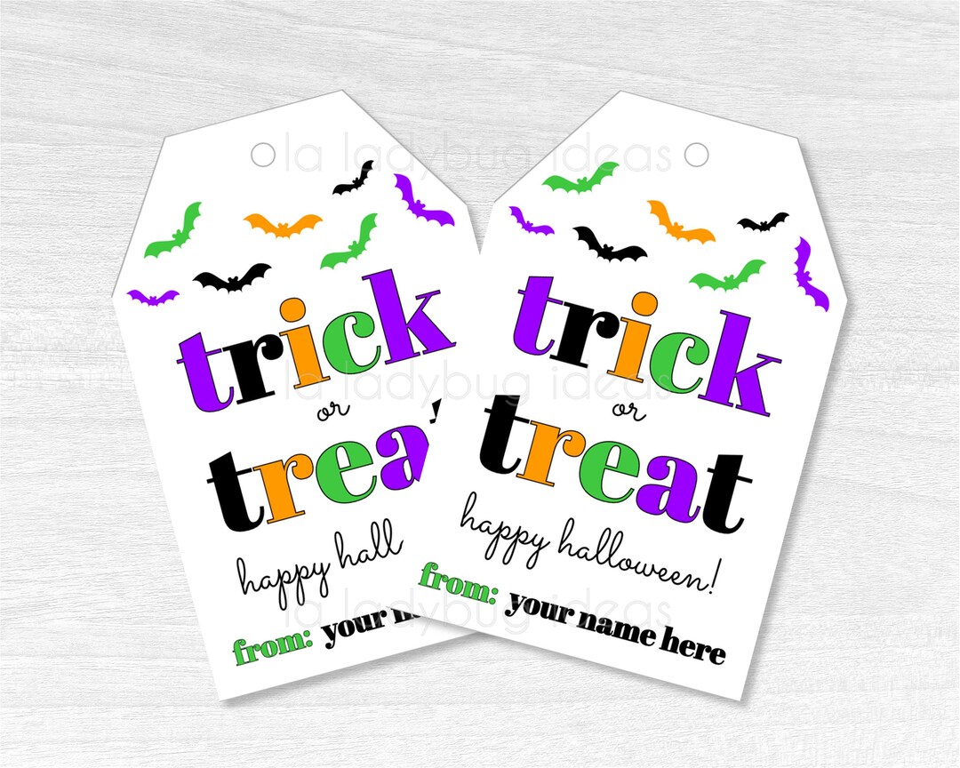 Editable Halloween Gift Tags. Printable Halloween Tags. Editable and ...