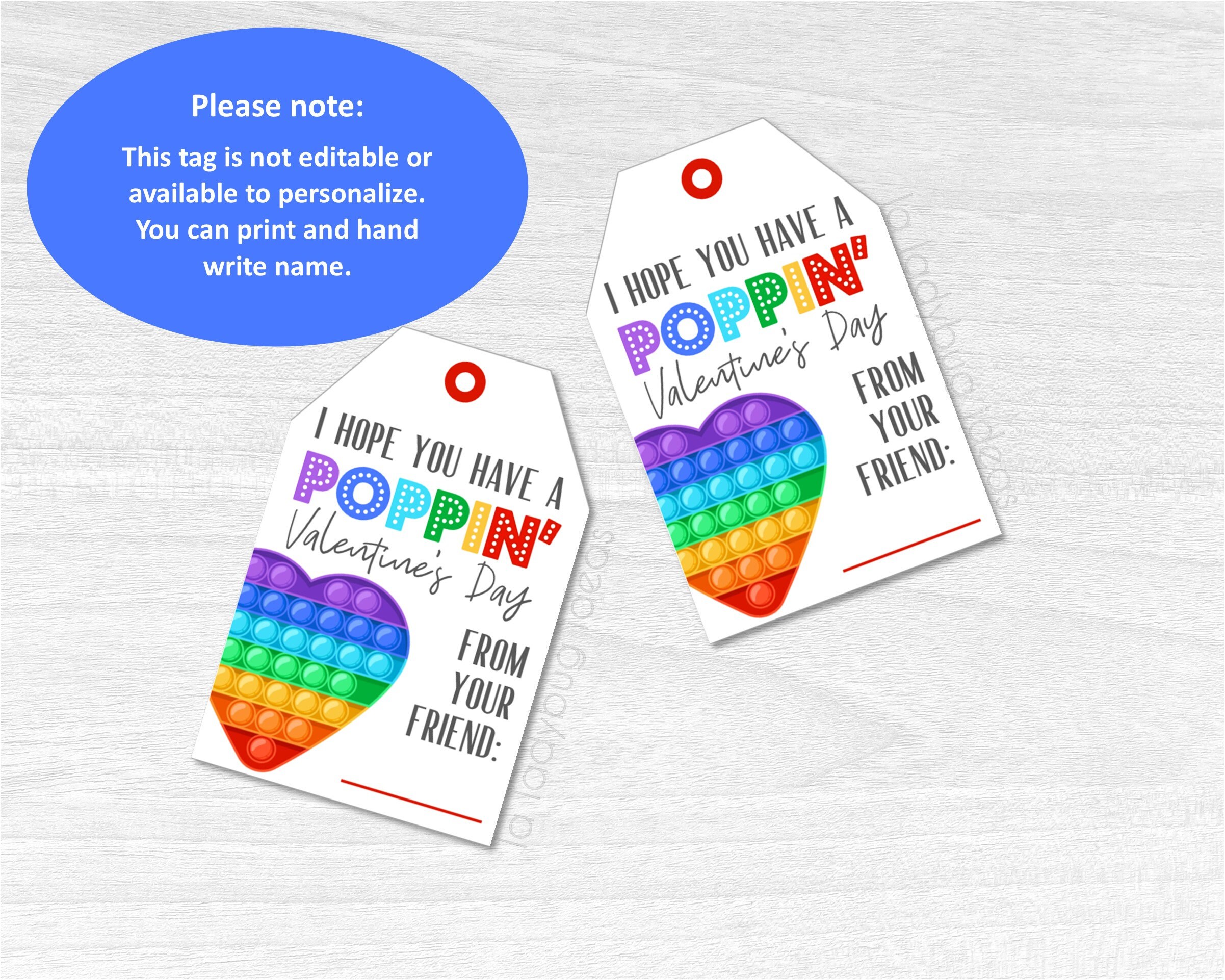 Valentine's Day Gift Tags. Poppin Valentine's Day Gift - Etsy