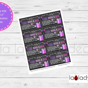 Please Bring a Book Request Card. Printable "please Bring a Book" Cards ...