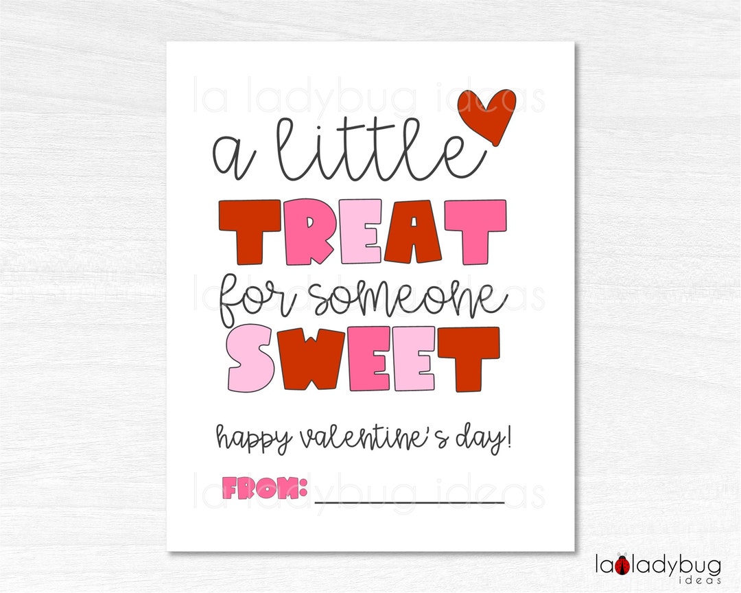 Valentine's Day DIY Card for Treats. Valentine DIY Kit Printable Card ...