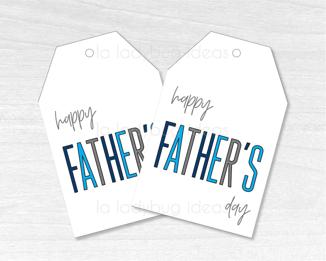 Father's Day Tags. Gift Tags for Dad. Printable PDF. Instant Download ...