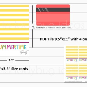 Summertime Printable Cookie Card. Summer Card for Cookies. Digital ...