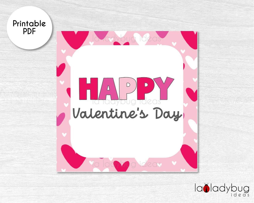 Printable Valentines Day Tag. Valentine's Day Gift Tag. Valentine ...