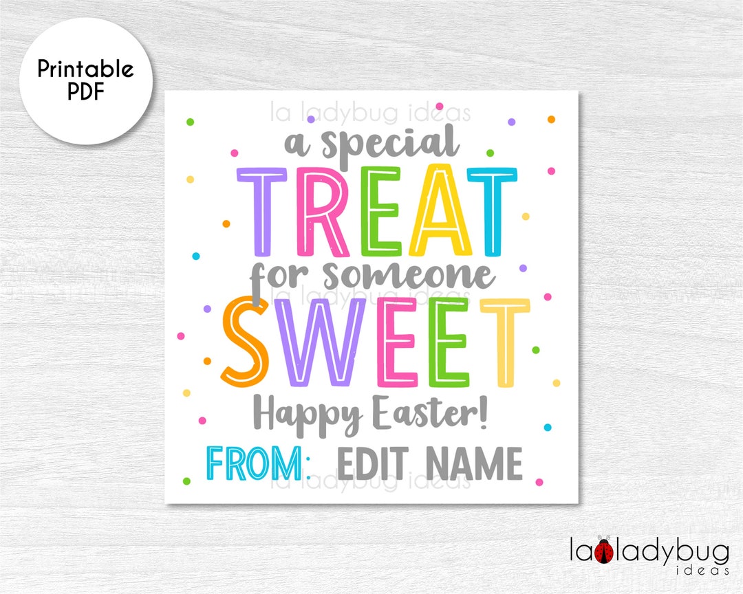 Editable Easter Tags. Printable Easter Gift Tags. Editable and ...