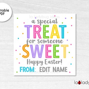 Editable Easter Tags. Printable Easter Gift Tags. Editable and ...