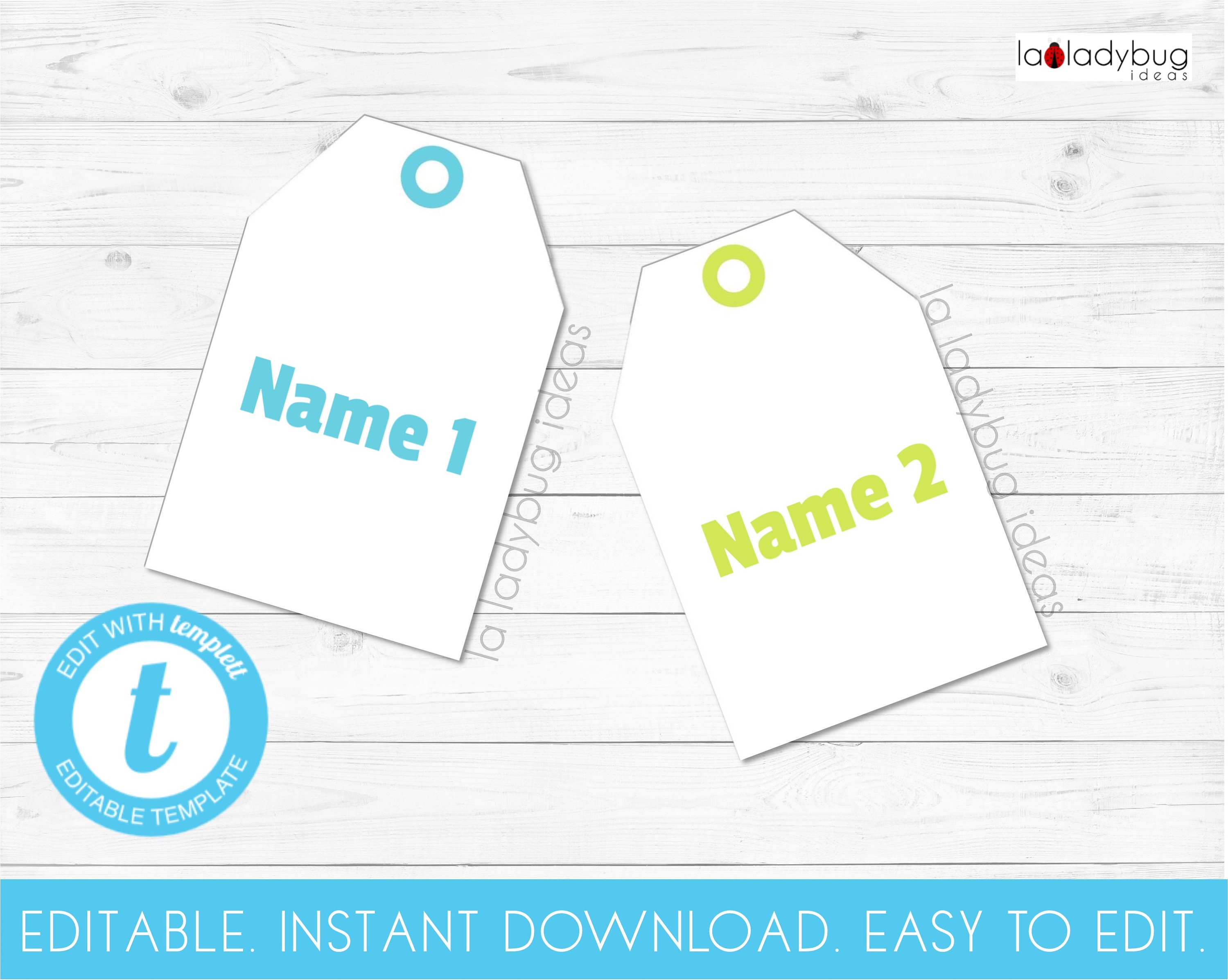 Editable Easter Name Tags. Printable Easter Basket Tags. | Etsy