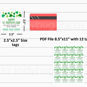 Editable St. Patrick's Day Gift Tags: Printable Lucky Cards (PDF) - Etsy