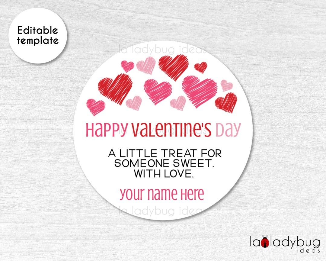 Valentines Day Gift Tags EDITABLE. Printable Valentine's Day Tags ...