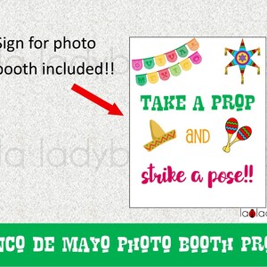 Cinco De Mayo Photo Booth Props. Printable Fiesta Photo Props. Cinco De ...