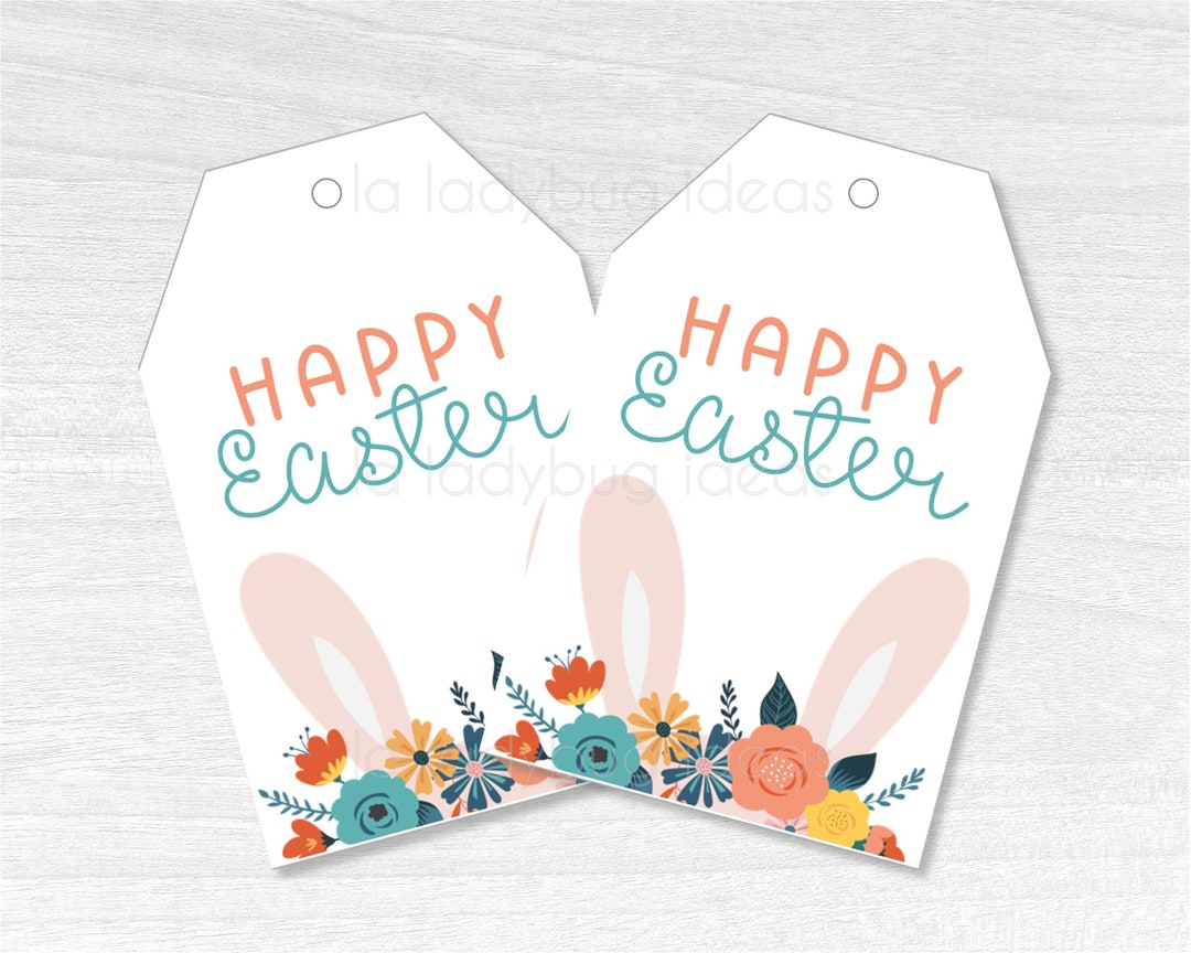 Easter Gift Tags. Happy Easter Gift Tags. Printable PDF. Instant ...