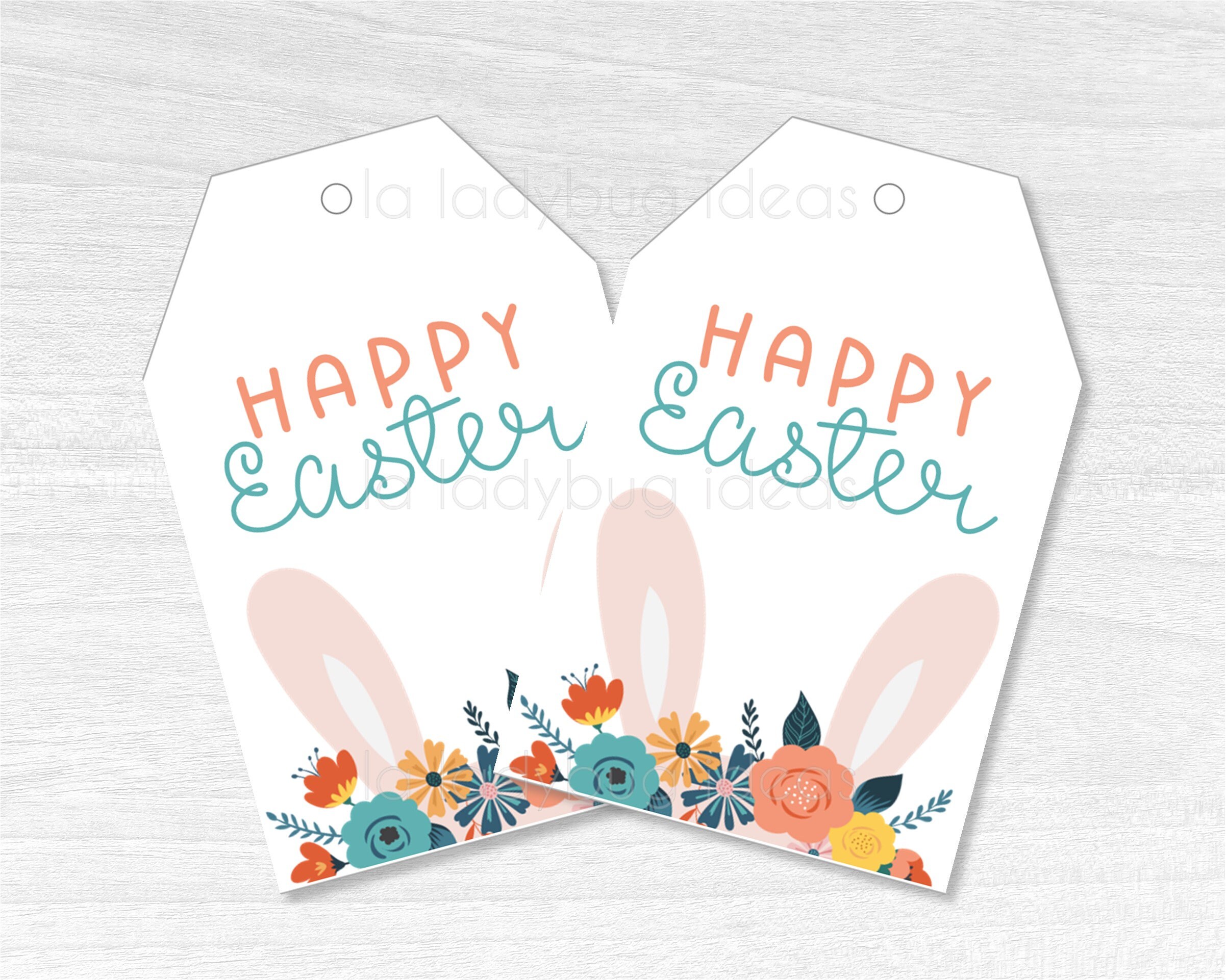 Floral Easter Gift Tags Printable (PDF) - Etsy