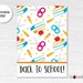 Printable Mini Cookie Card. Back to School Card for Cookies. - Etsy