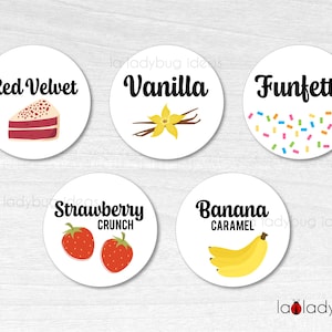 Cookie Flavors Printable Stickers. Printable Flavor Stickers for ...
