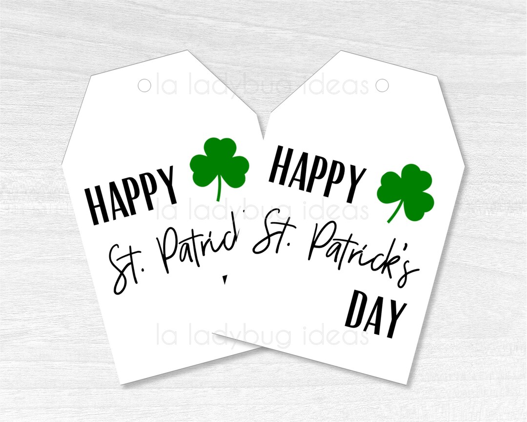 St Patricks Day Gift Tags. Gift Tags for St Patricks Day. Printable PDF ...
