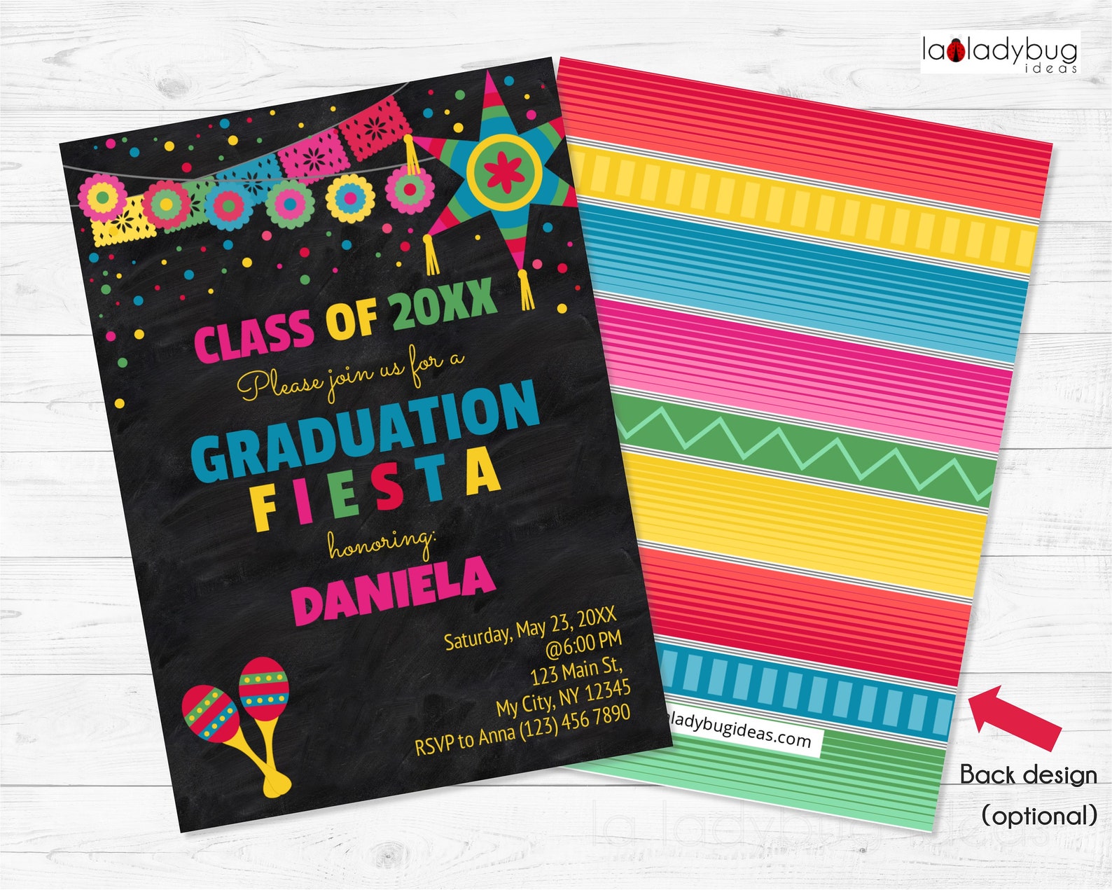 Graduation Fiesta Invitation: Editable Mexican Party Invite (digital ...