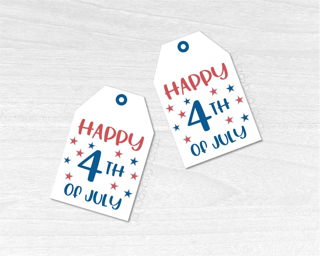 July 4th Gift Tags. 4th of July Gift Tags. Printable PDF. Instant ...