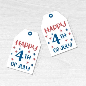 July 4th Gift Tags. 4th of July Gift Tags. Printable PDF. Instant ...