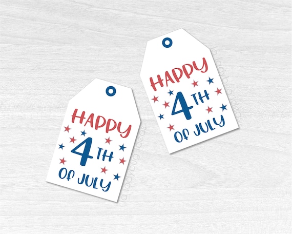 July 4th Gift Tags. 4th of July Gift Tags. Printable PDF. | Etsy
