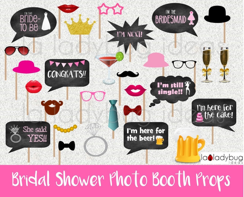 Bridal Shower Photo Booth Props. Printable. DIY Bachelorette - Etsy ...
