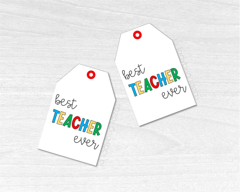 Teacher Appreciation Day Tag. Printable Gift Tags for Teacher - Etsy
