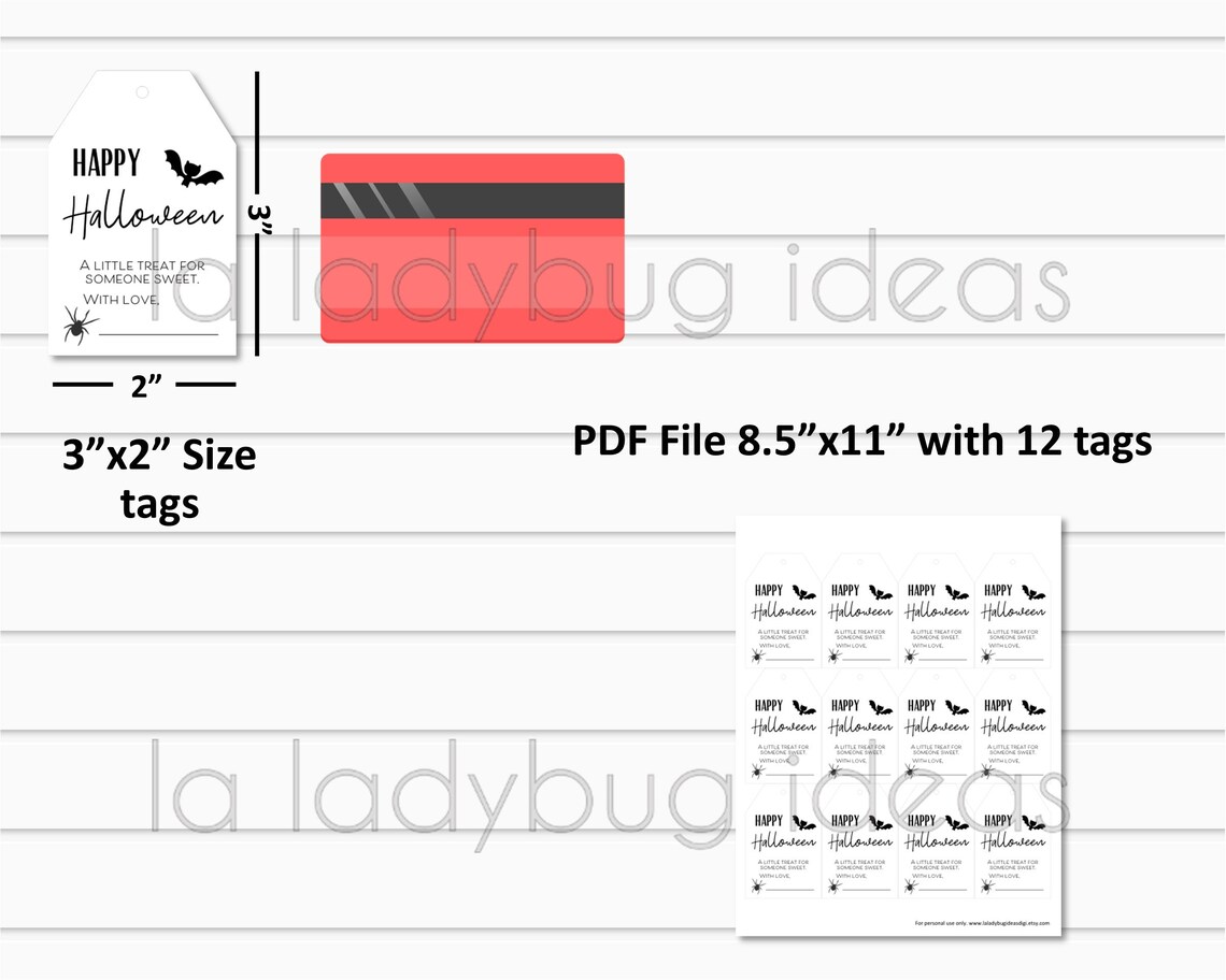 Happy Halloween Gift Tags. Gift Tags for Halloween. Printable - Etsy