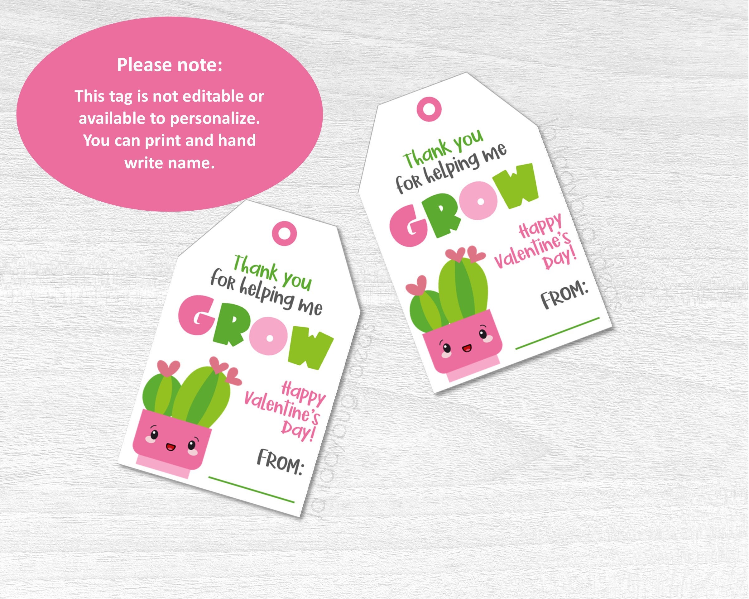 Valentine Teacher Tag. Printable Gift Tags for Valentines Day. - Etsy