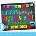 Editable First Day of Virtual School First Grade Sign. Printable First ...