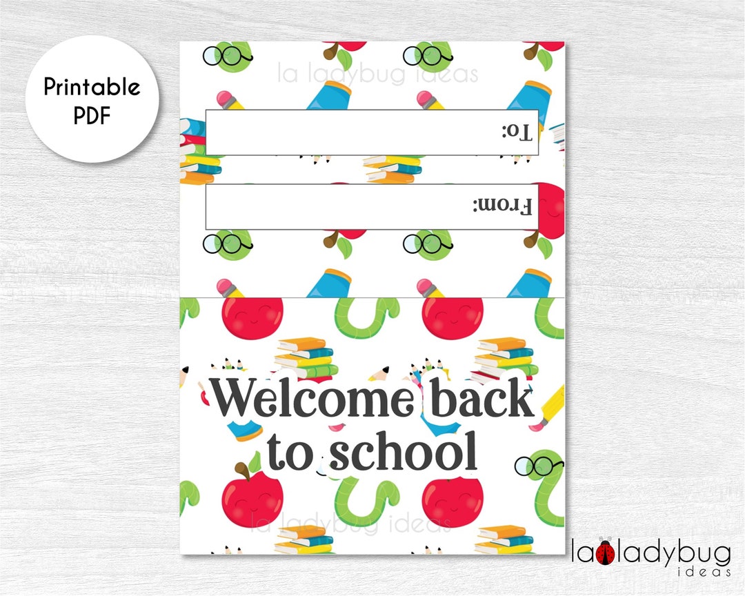 Back to School Bag Topper for Cookies. Printable Tag for Cookies Bag ...