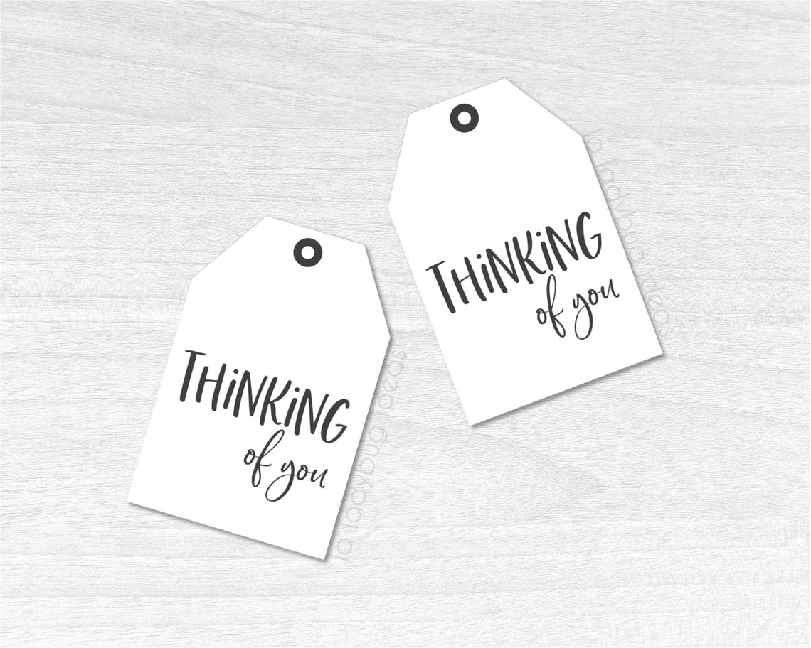 Thinking of You Gift Tag. Printable File. Printable PDF - Etsy