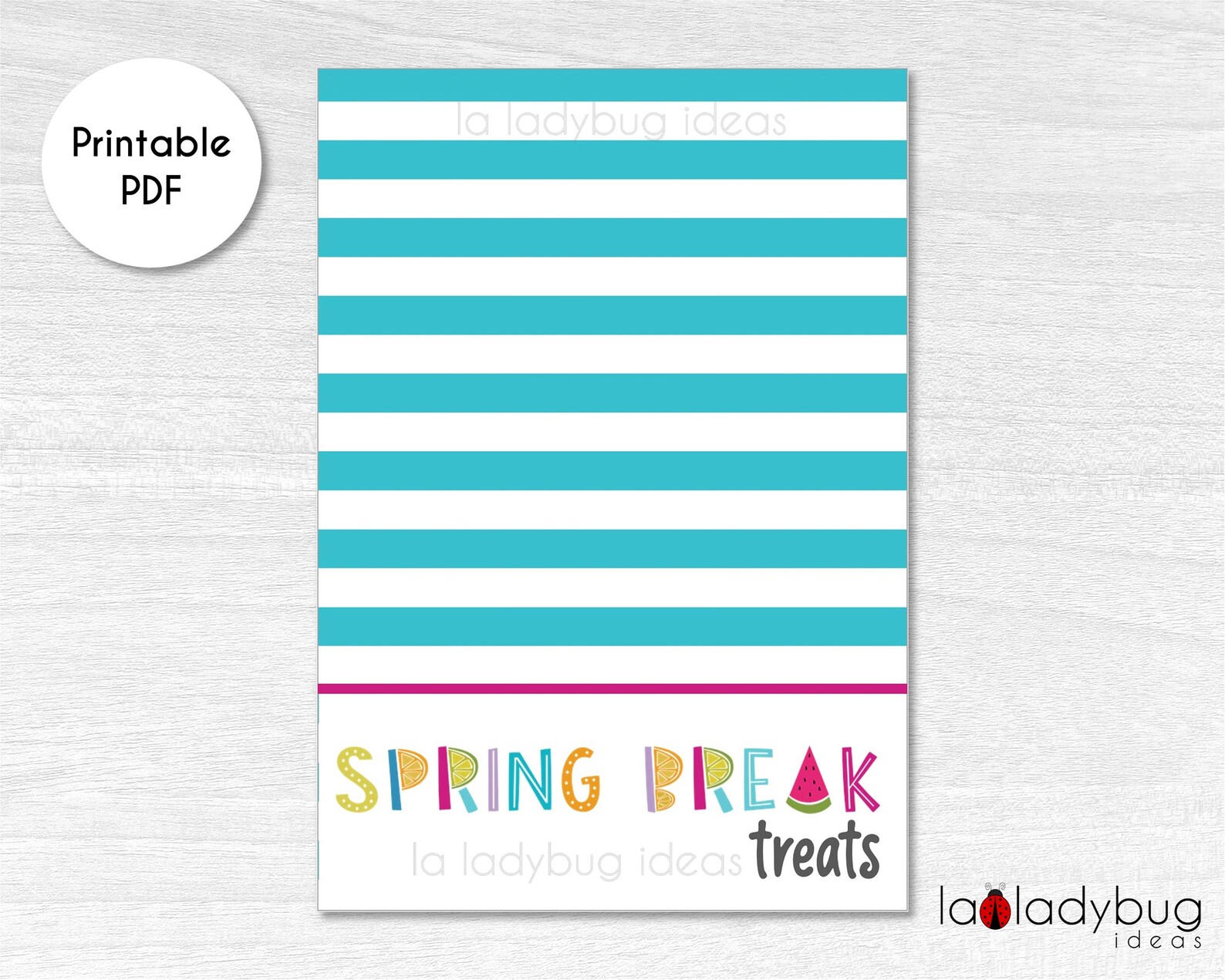 Spring Break Printable Cookie card. Spring card for cookies. | Etsy