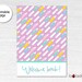 Printable Mini Cookie Card. Back to School Card for Cookies. - Etsy