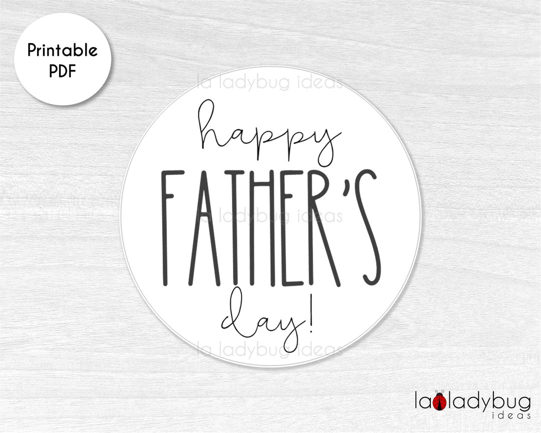 Fathers Day Stickers. Father's Day Gift Tags. Printable Stickers for ...