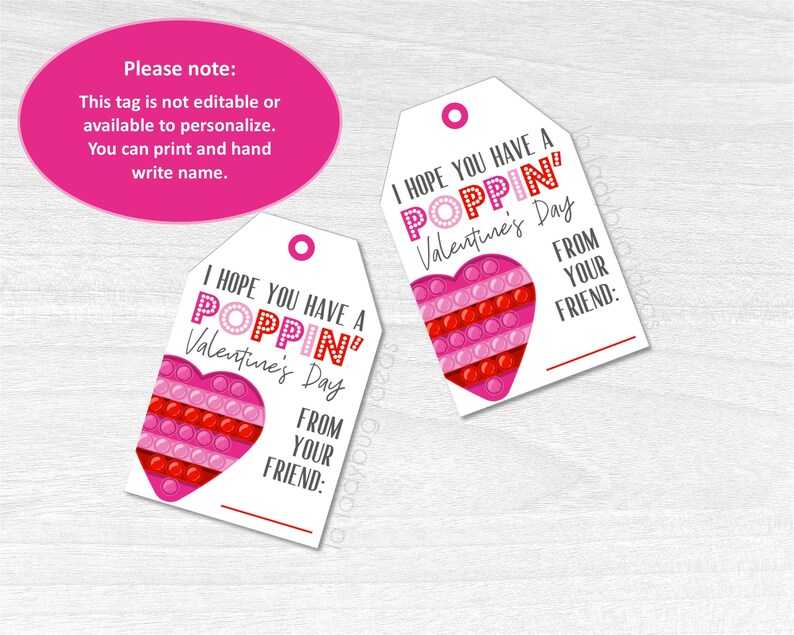 Valentine's Day Gift Tags. Poppin Valentine's Day Gift - Etsy