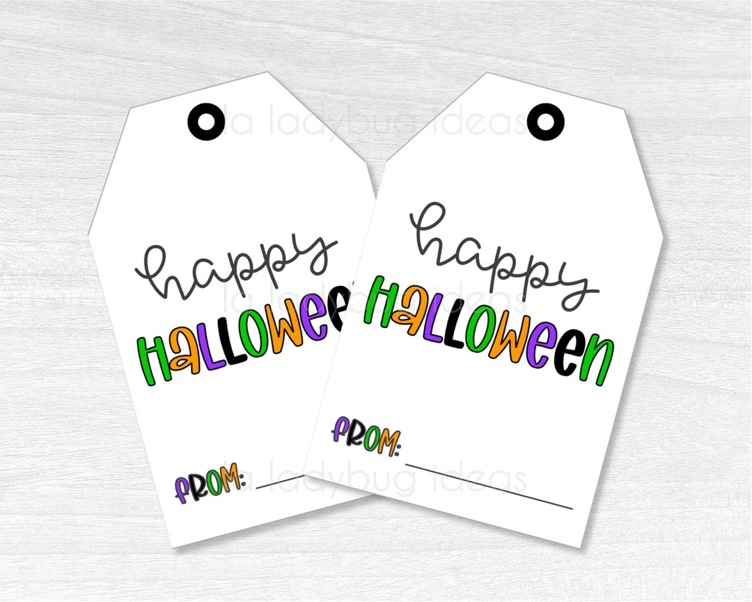 Halloween Printable Tags. Gift Tags for Halloween. Printable PDF ...