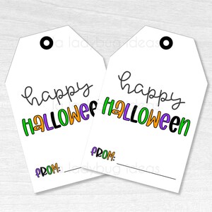 Halloween Printable Tags. Gift Tags for Halloween. Printable PDF ...