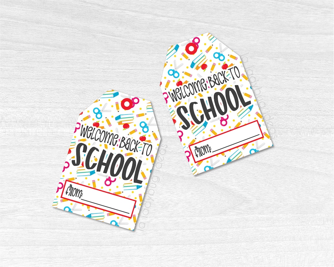 Back to School Gift Tags. Tags for Teachers. Printable PDF. Instant ...